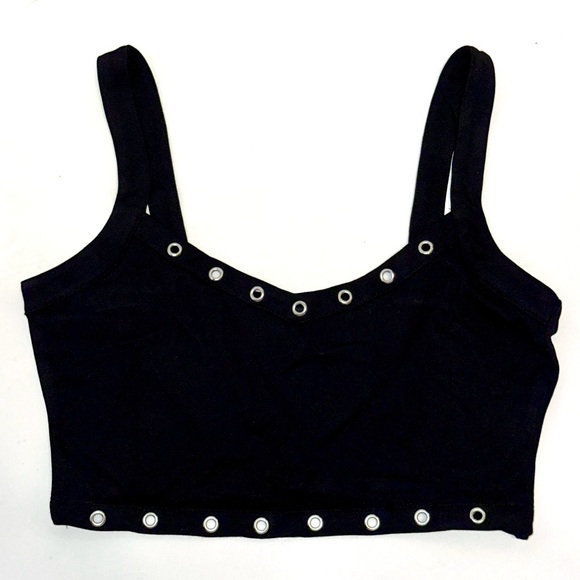 Killstar | Tops | Killstar Black Scene Rivet Crop Top Bralette Nwt Size ...